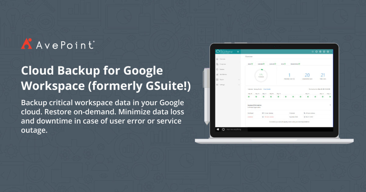 Google Workspace Backup Solutions | G Suite Backup & Restore | AvePoint IN