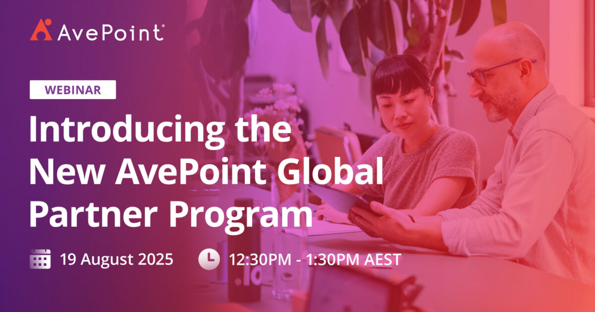 Introducing the New AvePoint Global Partner Program | AvePoint Australia