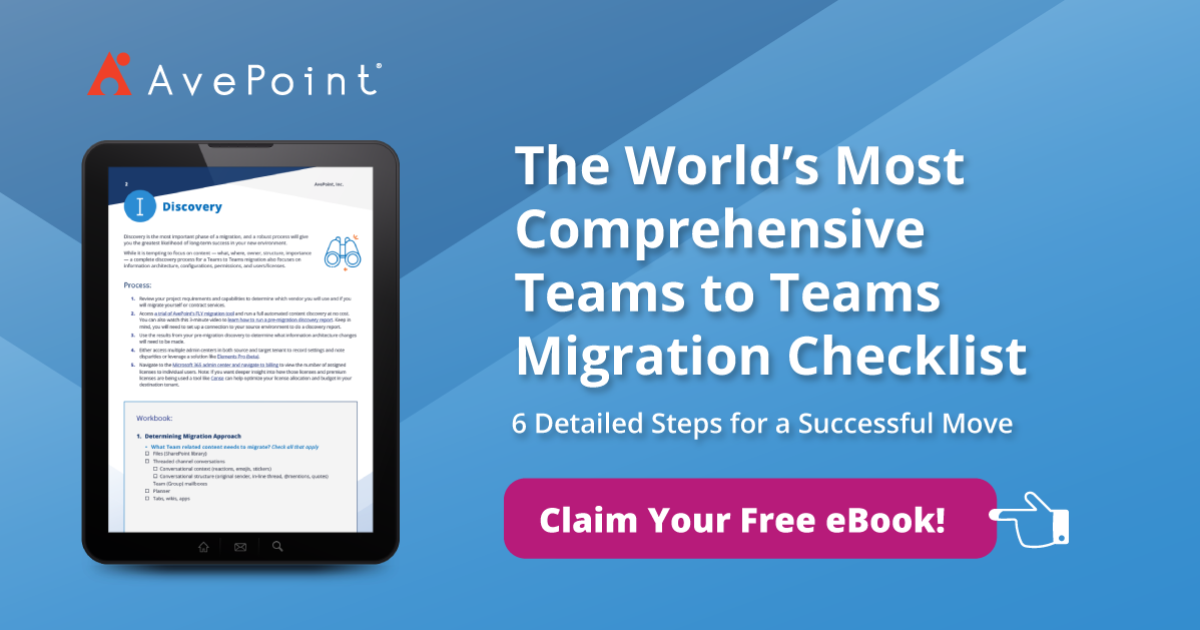 The World’s Most Comprehensive Teams to Teams Migration Checklist ...