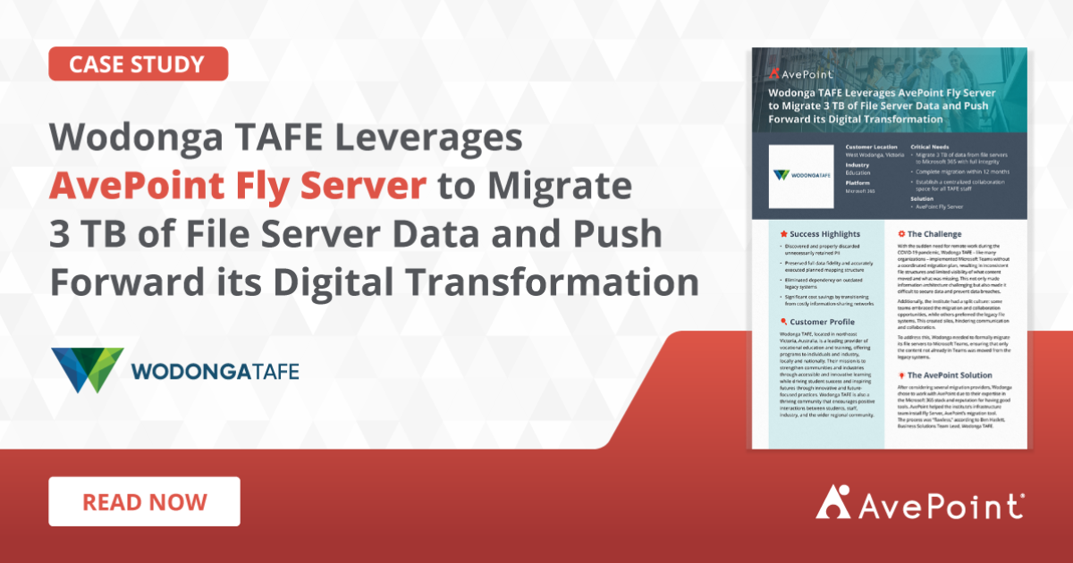 Modernize Your Data | File Server Migration with AvePoint Fly Server | AvePoint