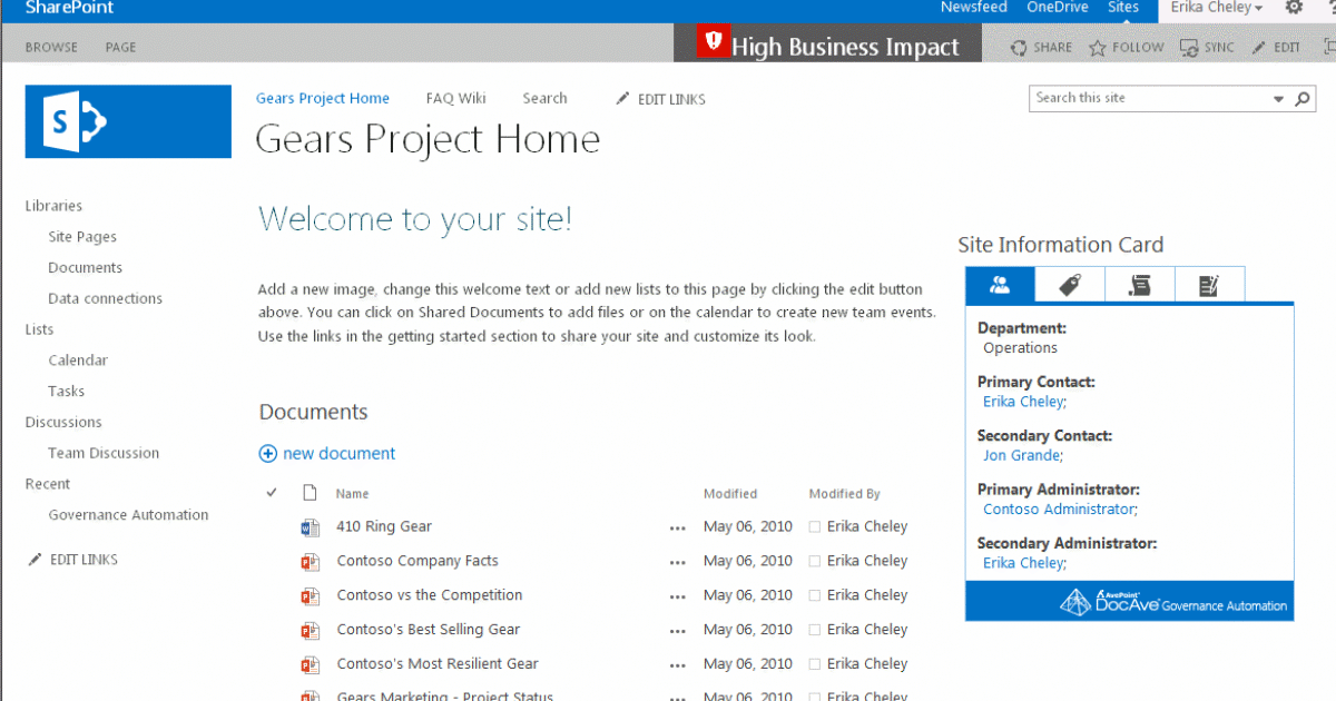 Deeper Microsoft SharePoint Integration Features in DocAve Governance ...