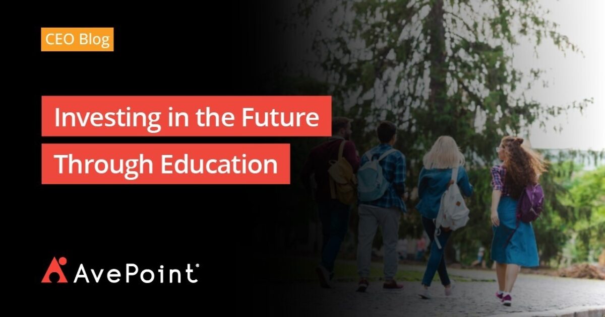 Giving Back: Investing in the Future Through Education | AvePoint