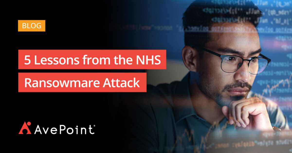 5 Lessons from the NHS Cyber Siege to Combat Ransomware Threats | AvePoint
