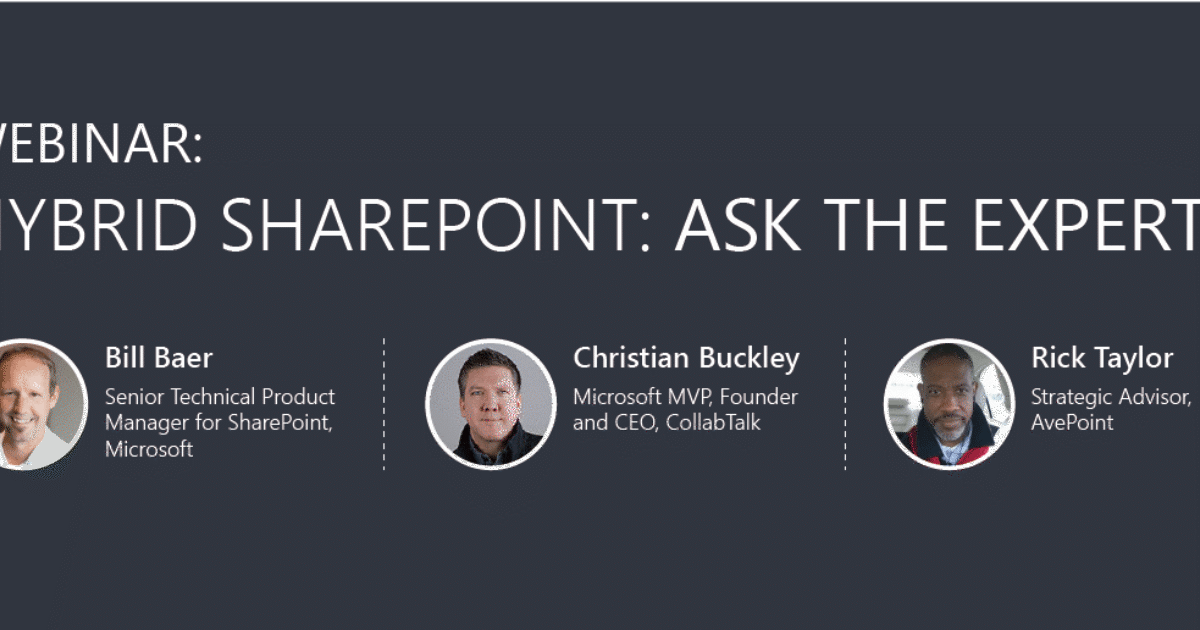 Hybrid SharePoint Overview from the Experts [Webinar] | AvePoint