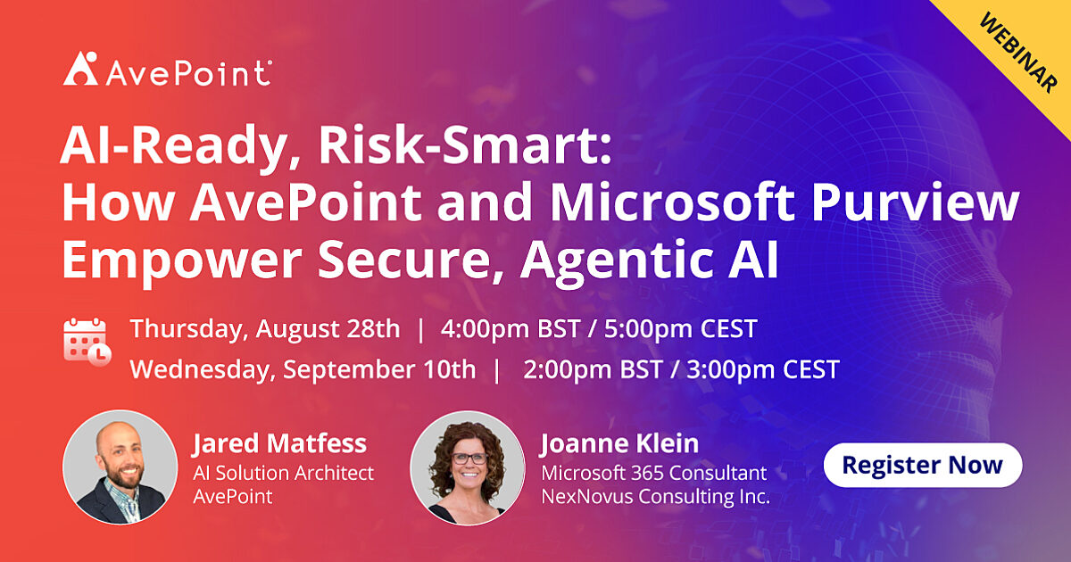 AI-Ready, Risk-Smart: Secure Microsoft Copilot with AvePoint + Purview | AvePoint United Kingdom