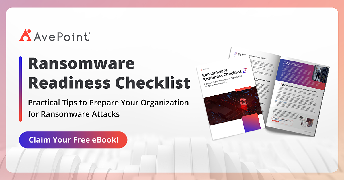 Ransomware Readiness Checklist | AvePoint