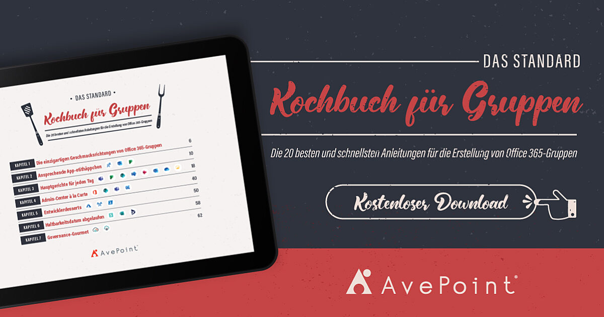 Das Standard-Kochbuch für Gruppen | AvePoint Germany