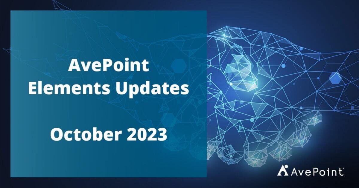 AvePoint Elements Partner Intelligence Platform October Updates | AvePoint