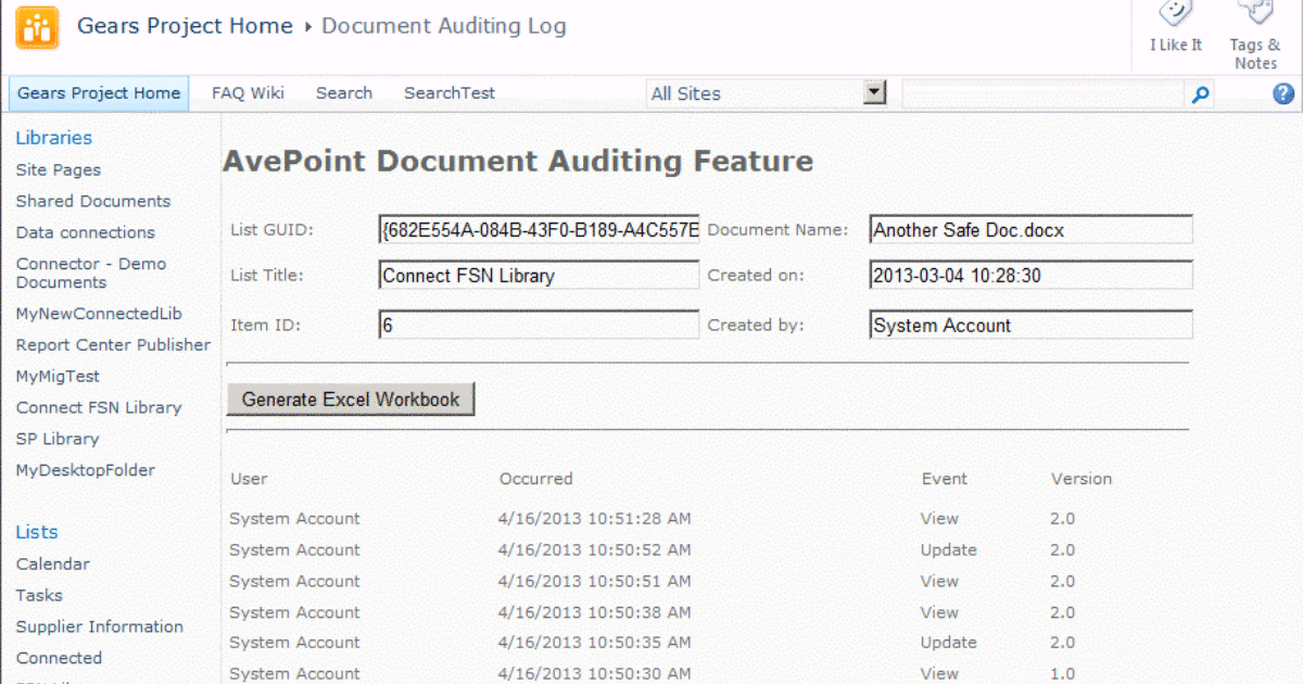 Auditing in DocAve Report Center | AvePoint
