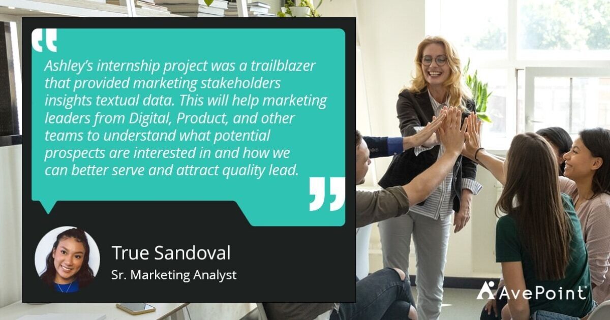 How AvePoint’s Internship Program Builds Current And Future Leaders - AvePoint Careers | AvePoint