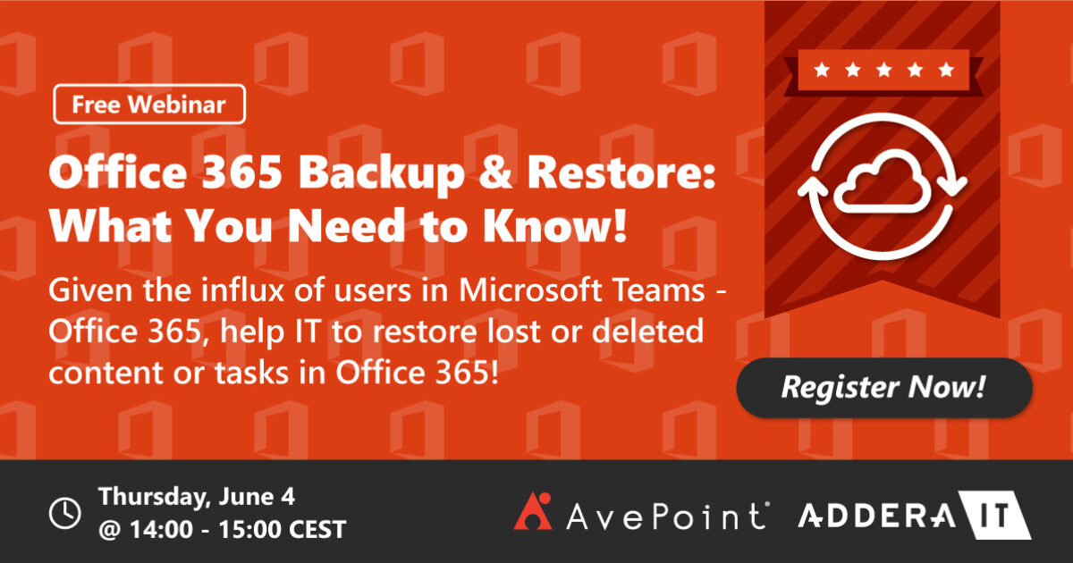 Office 365 Backup & Restore: What You Need To Know | AvePoint United ...
